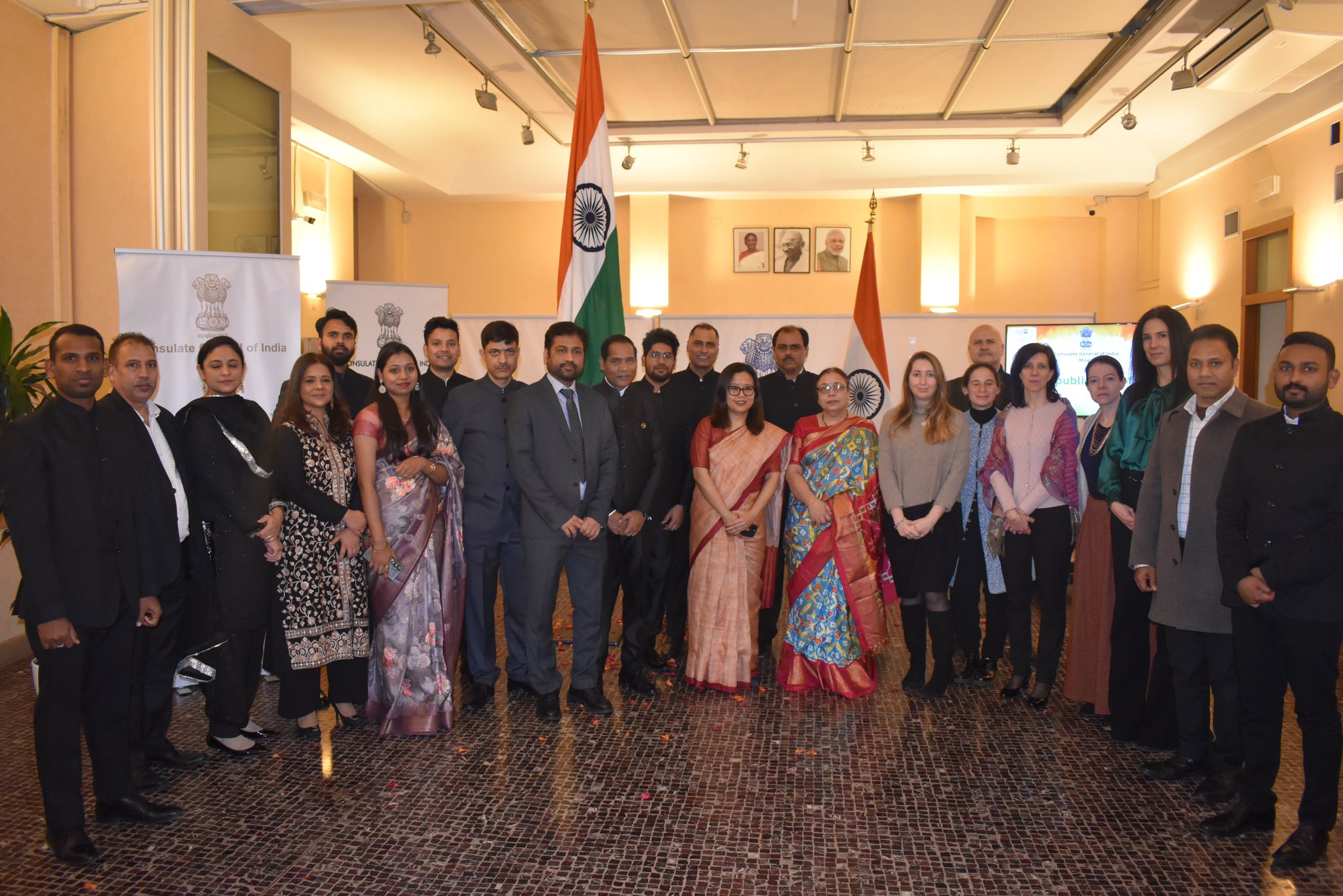 Celebrations of the 74th Republic Day of India in CGI Milan, along with ...
